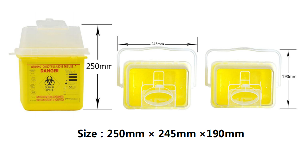 5L sharp container medical biohazard containers medical wastes bin