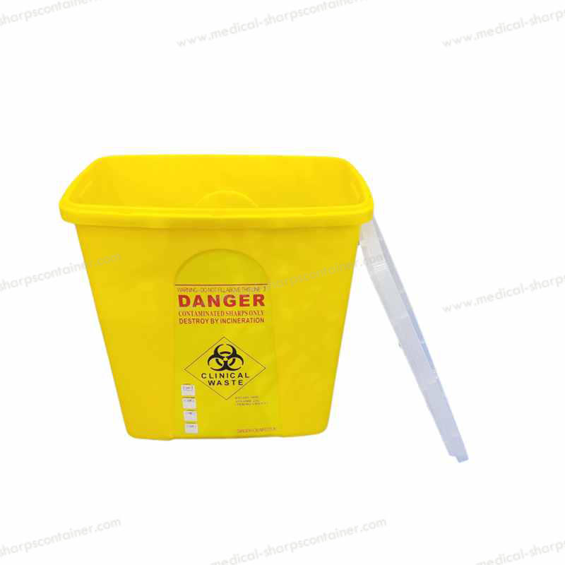 6 gallon 23L Sharps container disposable yellow sharp container