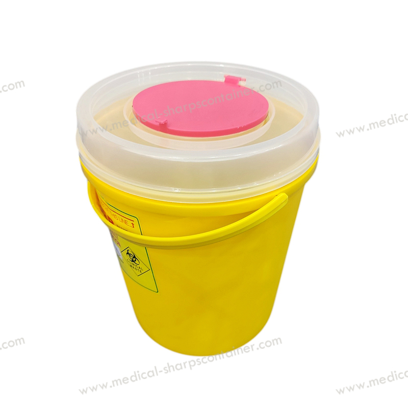 6L medical yellow sharp container