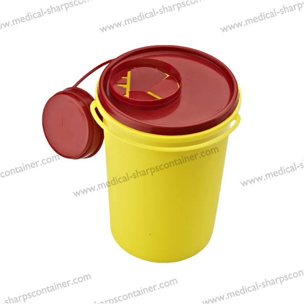 1L round medical sharps container