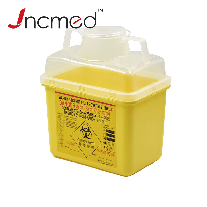 7L Hospital use biohazardous waste container